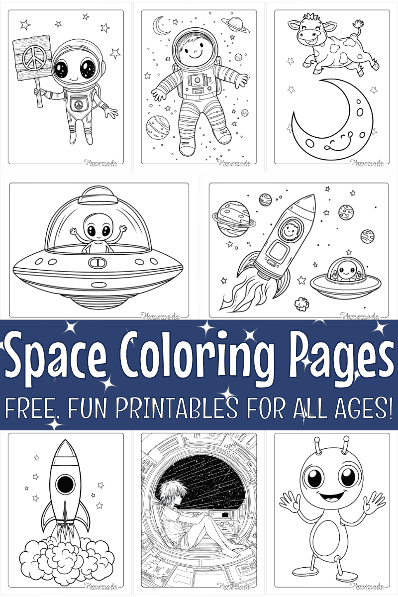 Free Space Coloring Pages (PDF Printables) - TooGoodEngravings